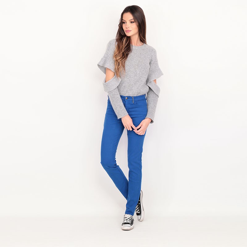 FOLIA 5 POCKET SLIM FIT ELEC BLAU PFIRSICHHAUT